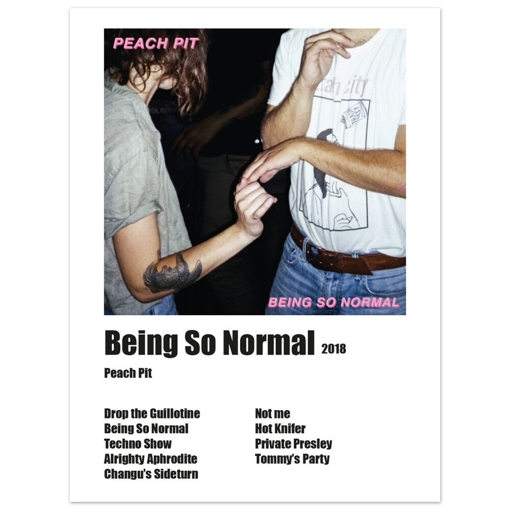 Being so Normal Peach Pit Poster - Etsy