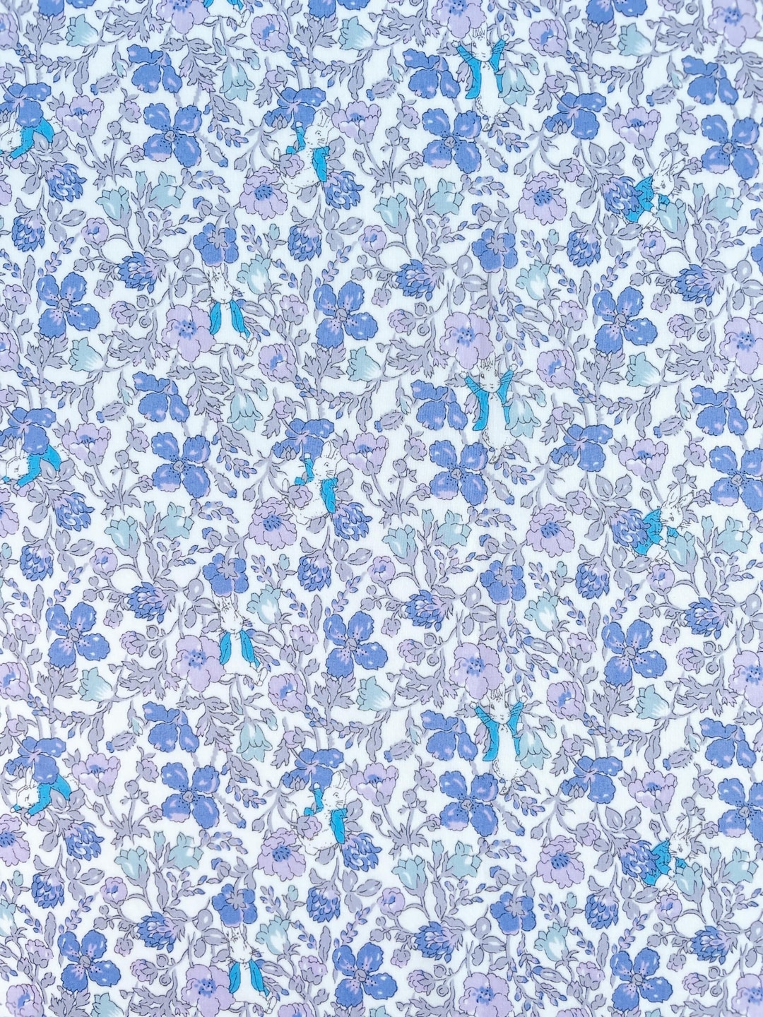 Liberty Japan Peter Rabbit peter Meadow Tana Lawn Fabric in Lavender ...