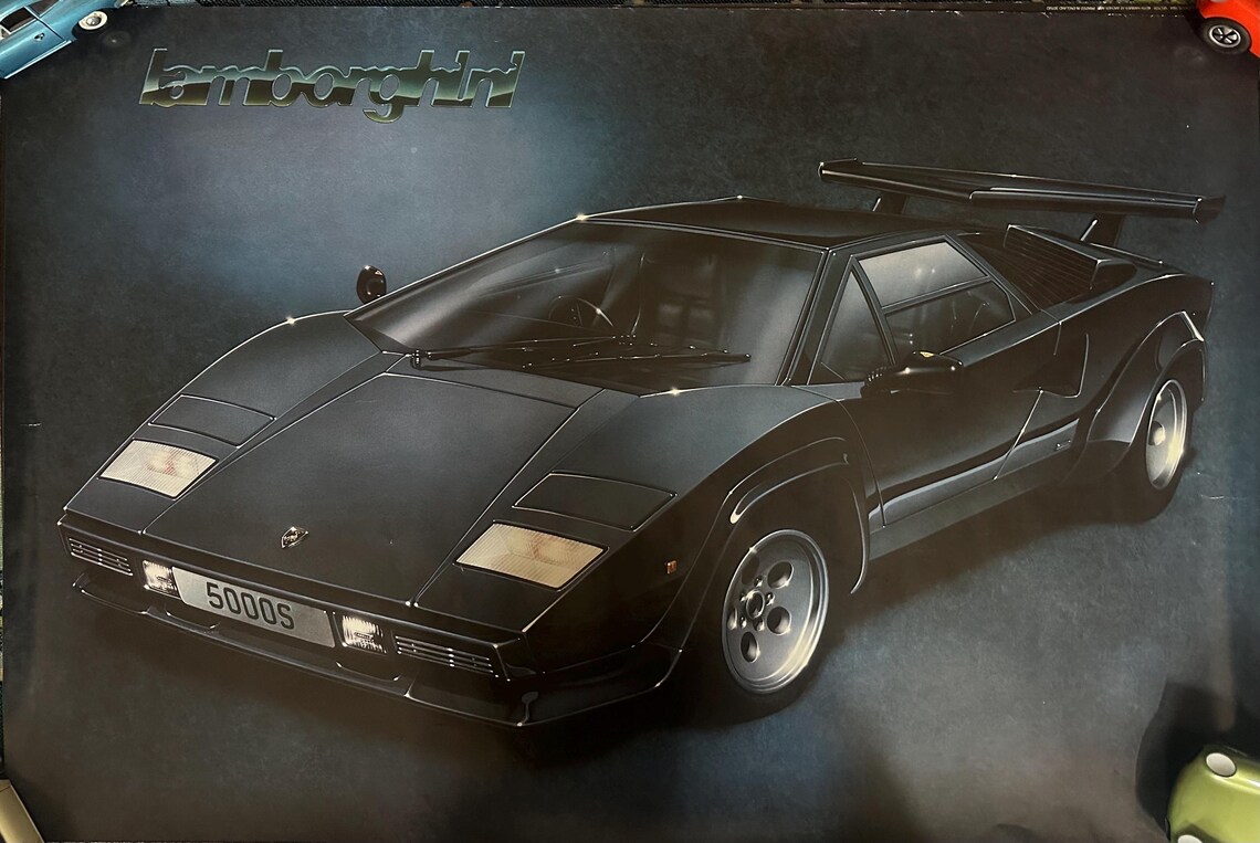 Original 80s/90s Lamborghini 5000S Countach Poster 89x60cm - Etsy