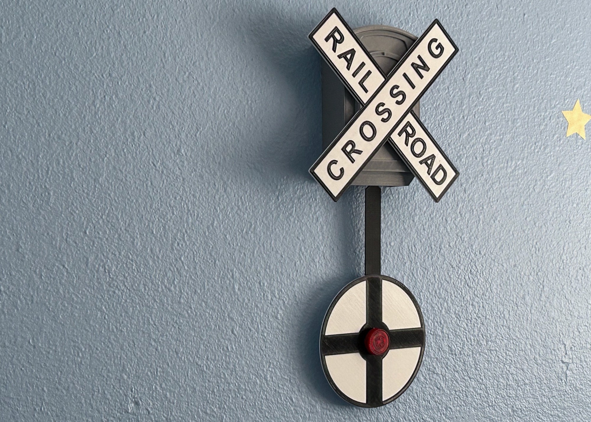 Train Railroad Crossing Sign With Wigwag Wall Decor - Etsy