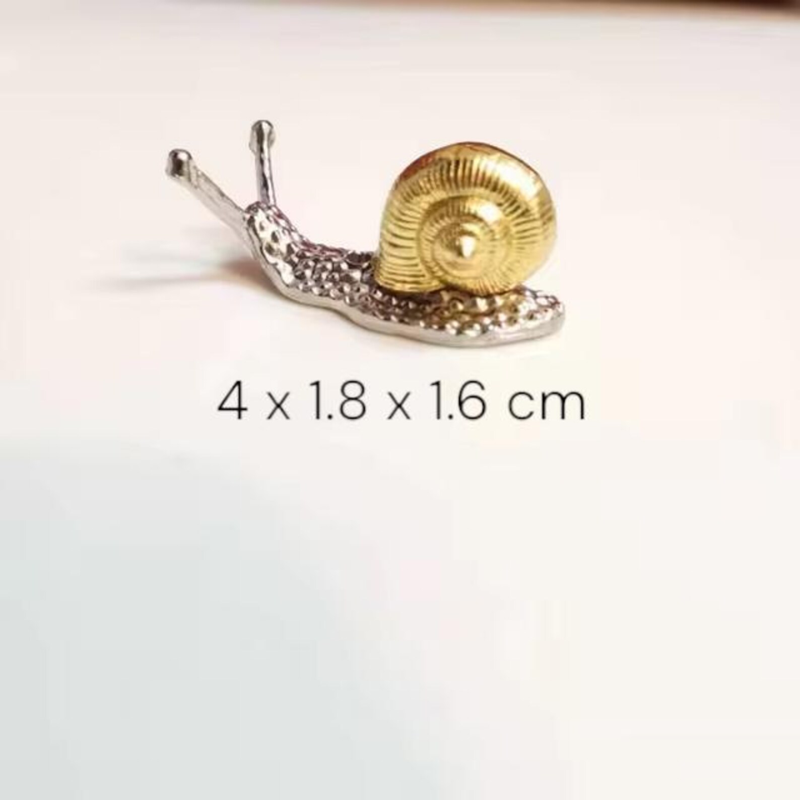 Brass Snail Figurine Cute Snail Mini Home Decor Bonsai Accessory Handcrafted Brass Alloy ...