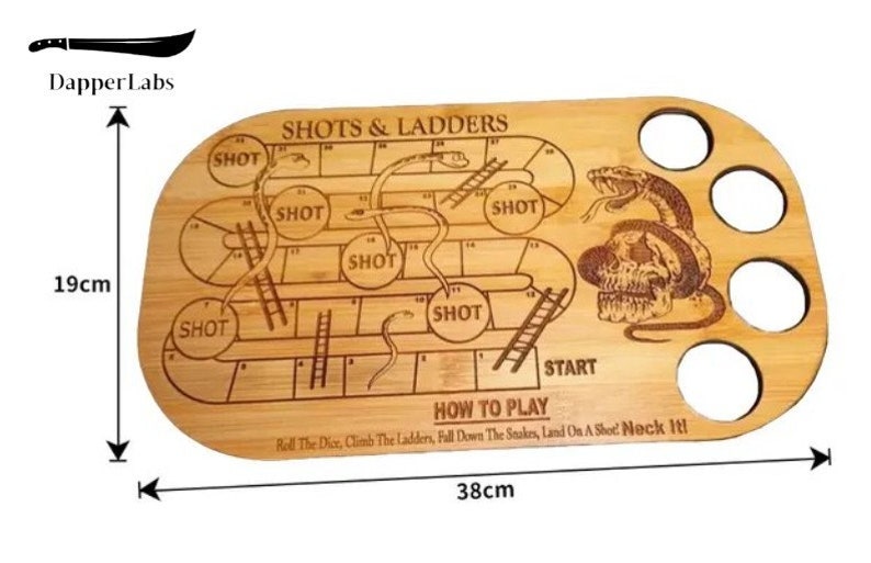 Shots & Ladders Wooden Drinking Game Bar Game Shots Game Wooden Party ...