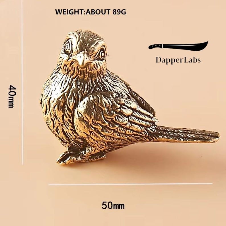 Brass Sparrow Figurine Small Metal Bird Figurine Retro Tea Pet Table ...