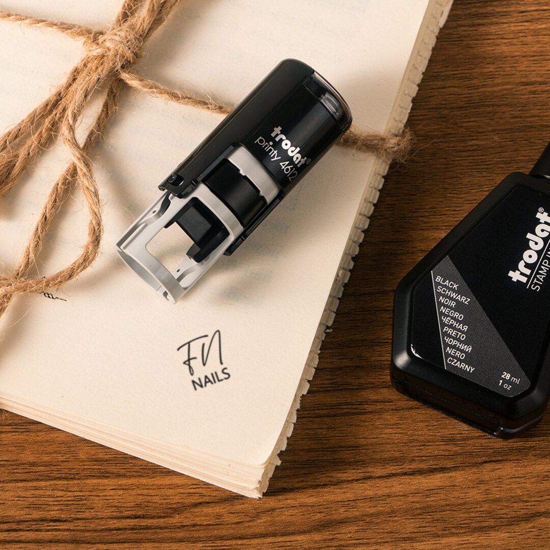 Custom Paper Stamp, Loyalty Card Stamp for Nail Art, Mini Nail Art Stamping, Custom Self Inking ...