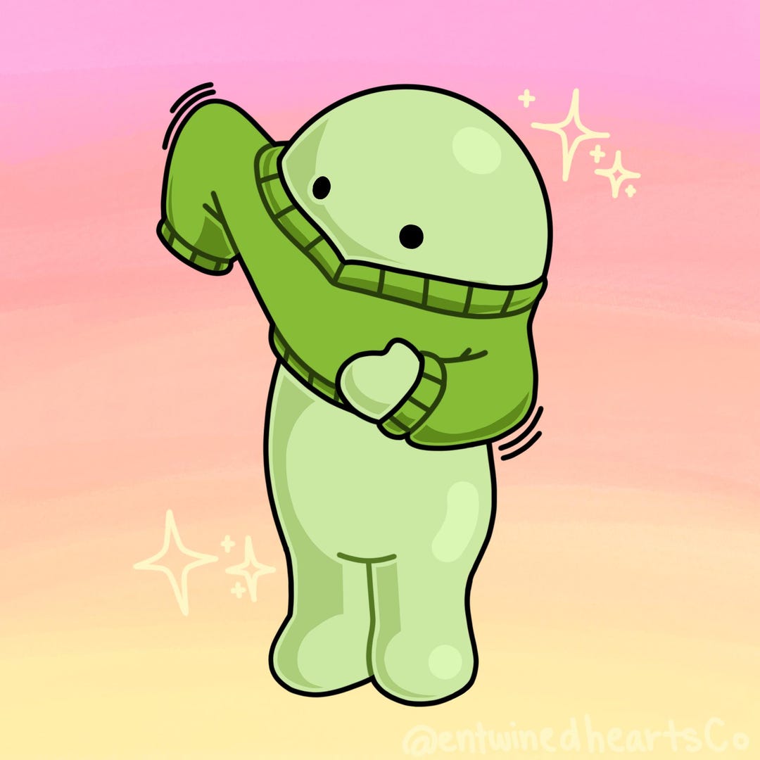 Sunset Smiski Art Print | Digital File Download - Etsy