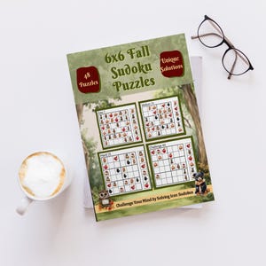 Fun Fall Sudoku Puzzles 6x6 for Adults & Kids - Etsy
