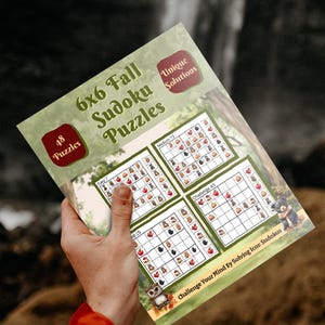 Fun Fall Sudoku Puzzles 6x6 for Adults & Kids - Etsy