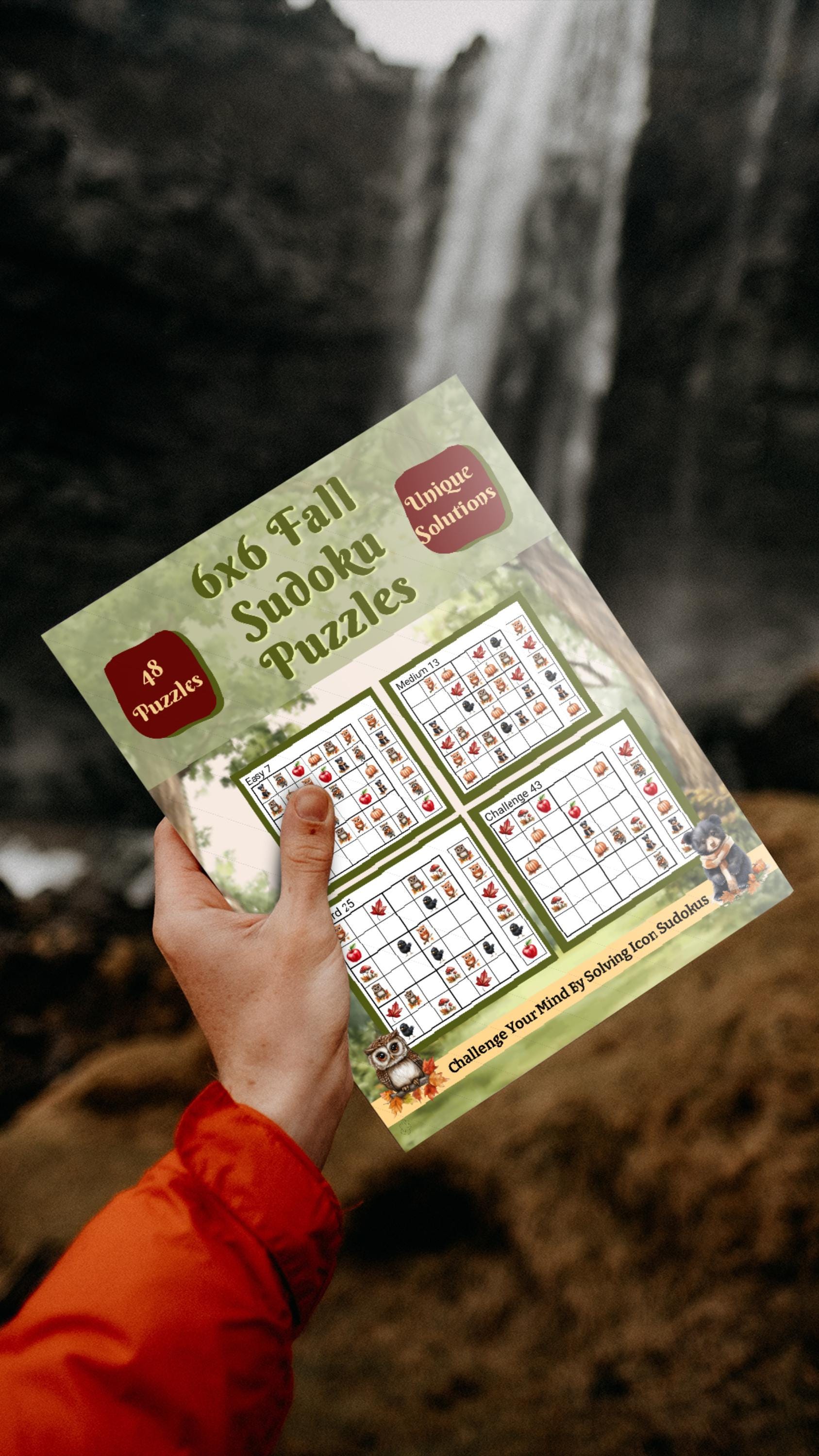 Fun Fall Sudoku Puzzles 6x6 for Adults & Kids - Etsy