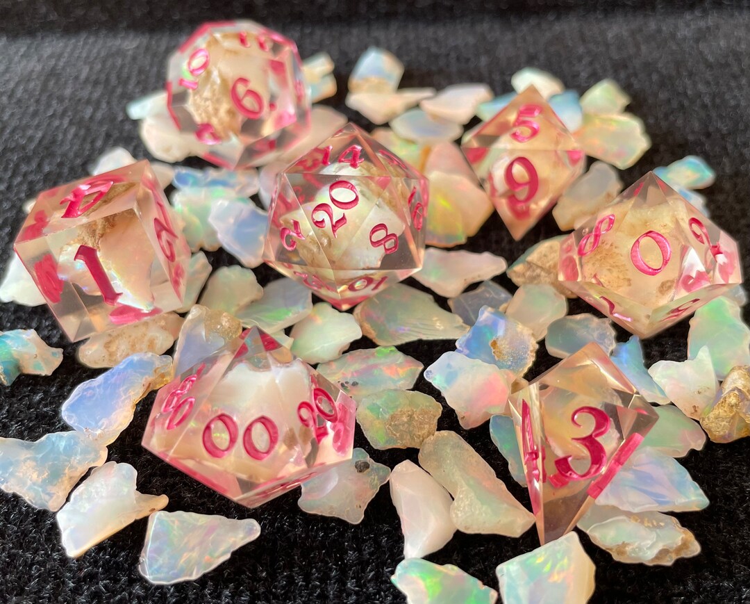 Handmade Opal Dice - Made With Resin and Ethiopian Opal - Etsy