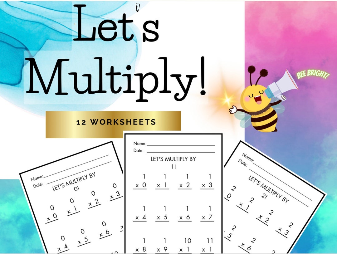 Let’s Multiply! 12 Worksheets Numbers 0-11 - Etsy