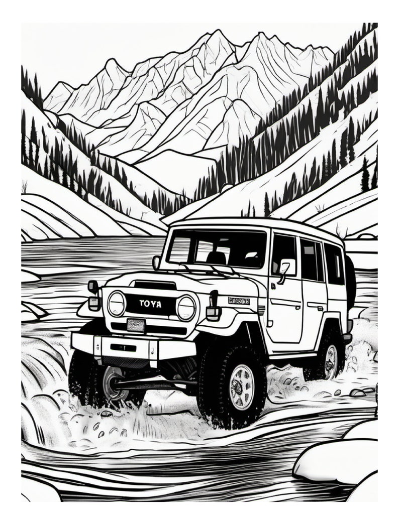 Printable Pages | Off-road Coloring Book | - Etsy