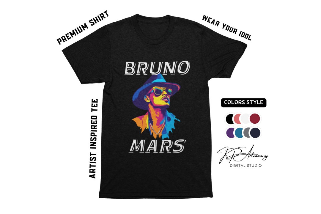Bruno Mars Shirt Bruno Mars Merch Shirt , Rock Rap Tee Gifts , Hip Hop ...