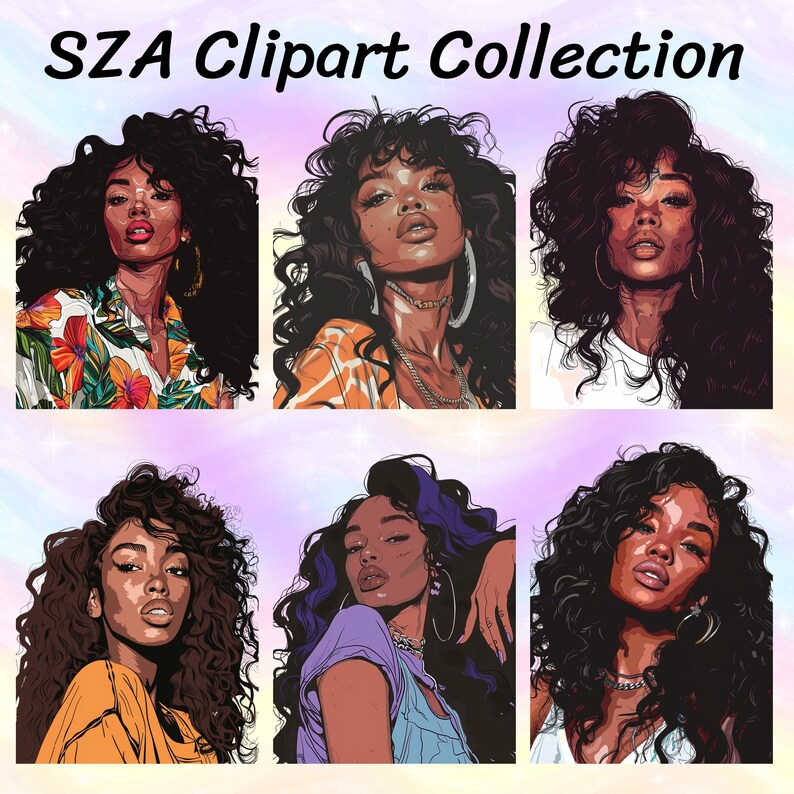 SZA PNG Clipart Collection | 25 PNG Digital Product File , High ...