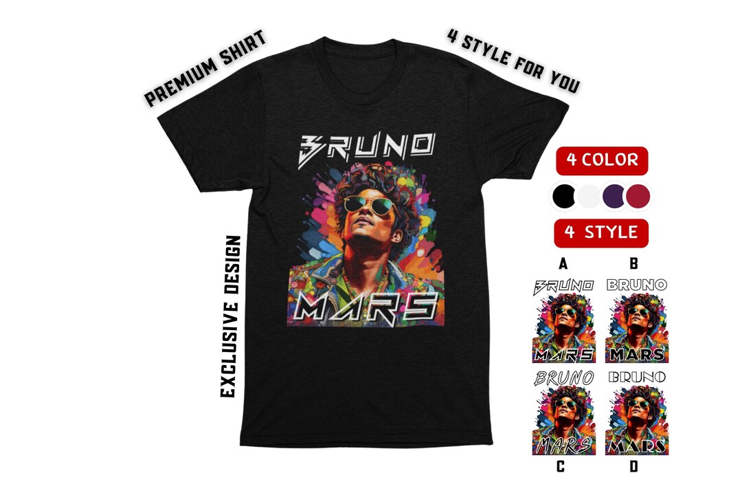 Bruno Mars Shirt Bruno Mars Merch Shirt , Rock Rap Tee Gifts , Hip Hop ...