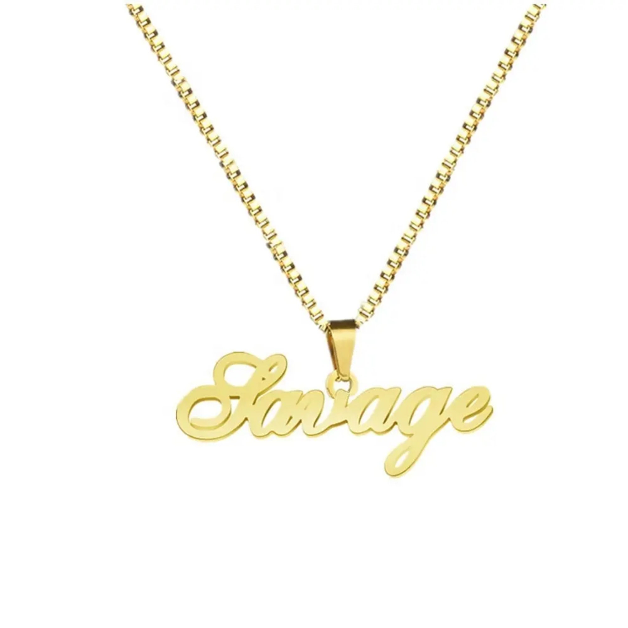 Personalized Handmade Gold Name Letter Necklace Custom Silver Name ...