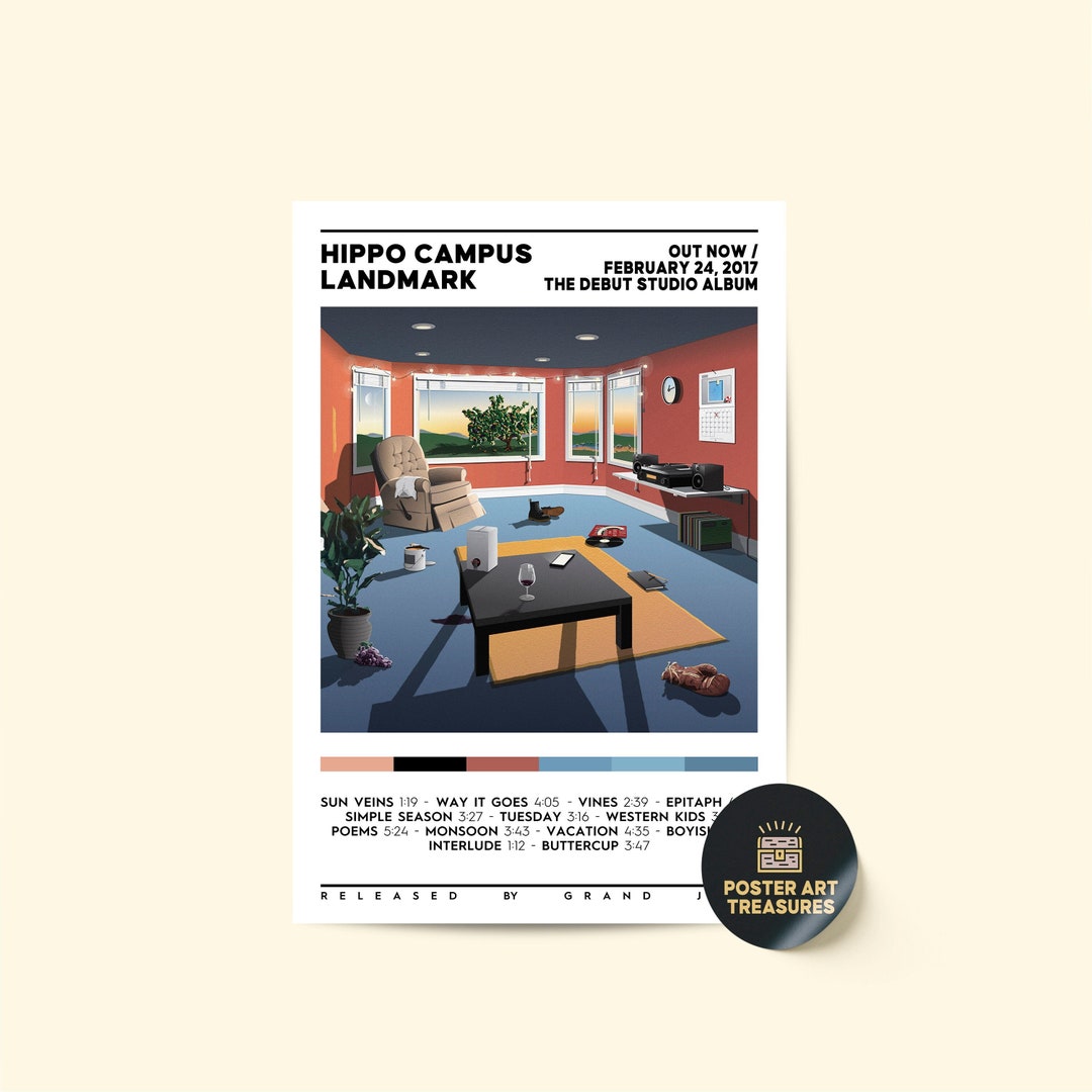 Hippo Campus Landmark Album Poster / Music Poster / Album Cover Poster ...