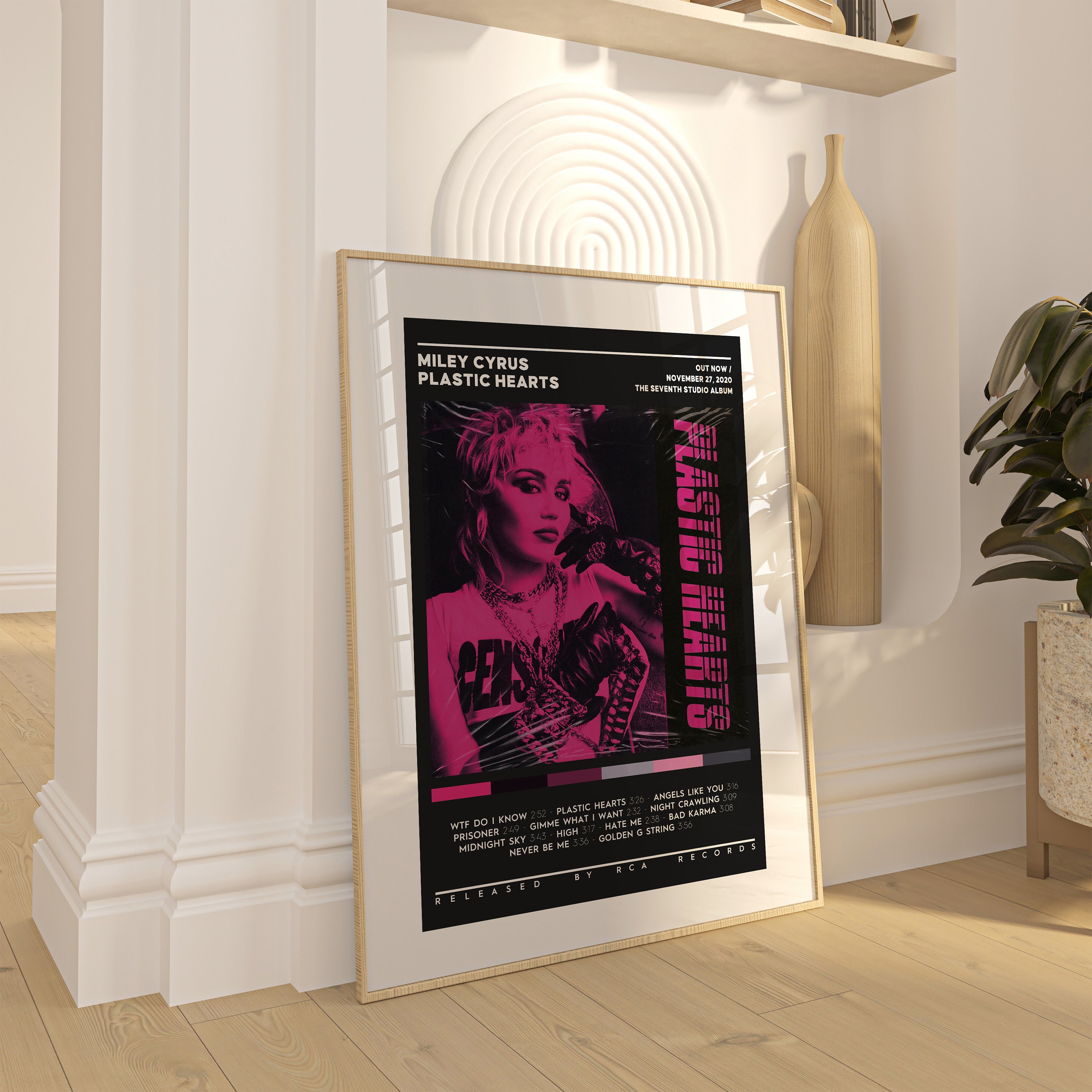 Miley Cyrus Plastic Hearts Album Poster / Album Tracklist Poster / 3 ...