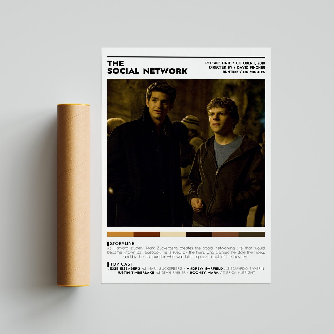 The Social Network Movie Poster / 3 Colors 1 Price / Movie Poster ...