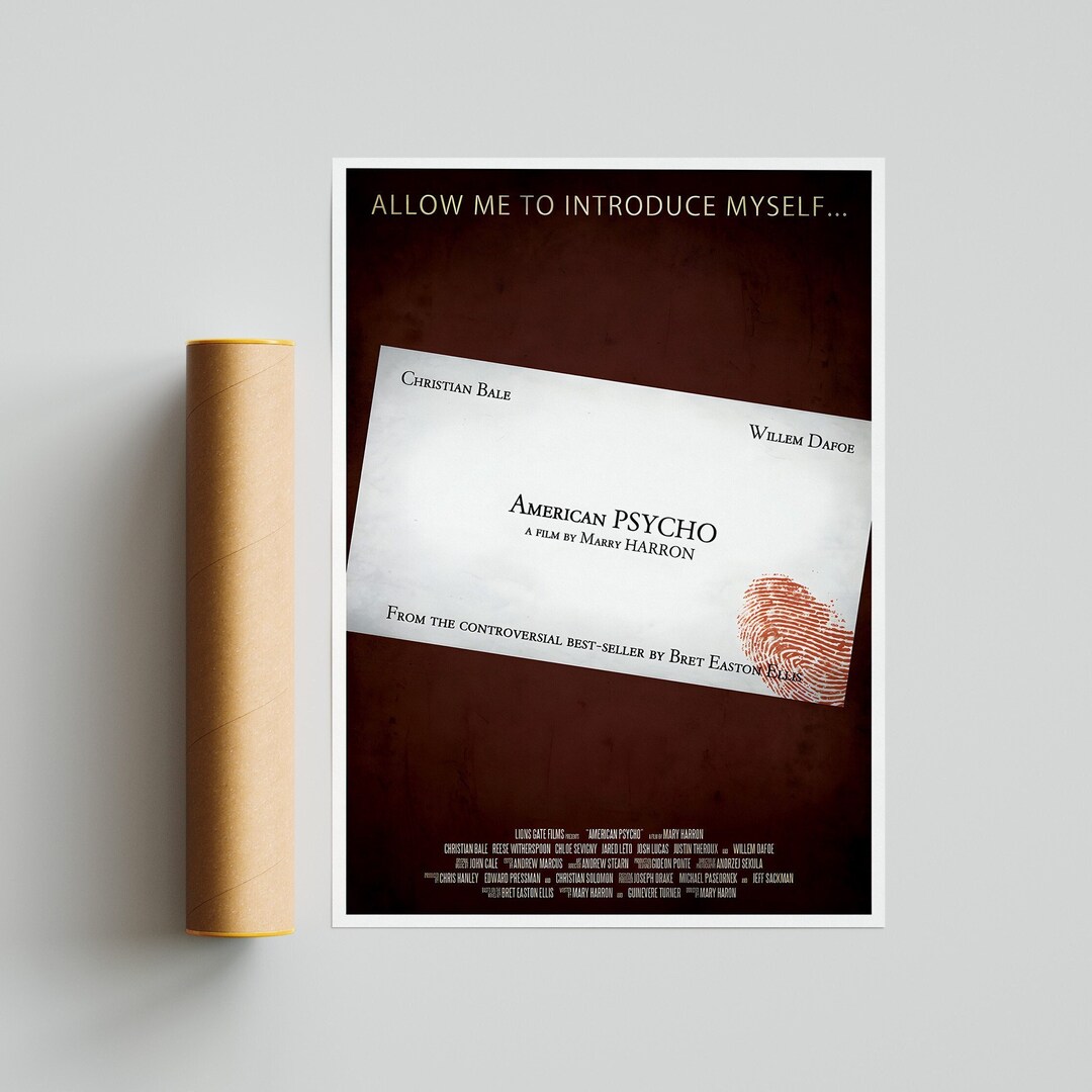 American Psycho Movie Poster, Poster Gifts, Movie Poster, Wall Art ...