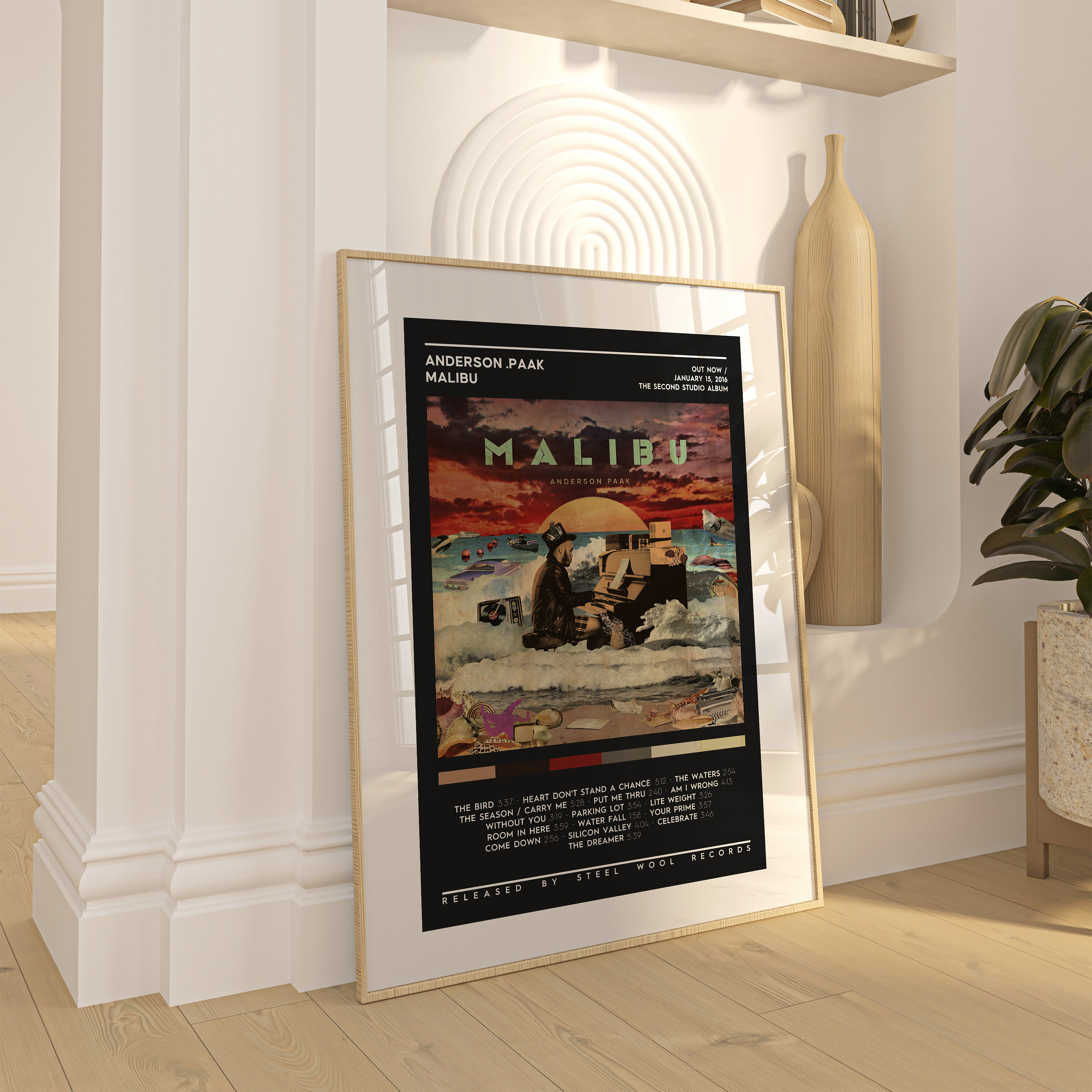 Anderson .paak Malibu Album Cover Poster 3 Colors 1 Price Room Decor ...