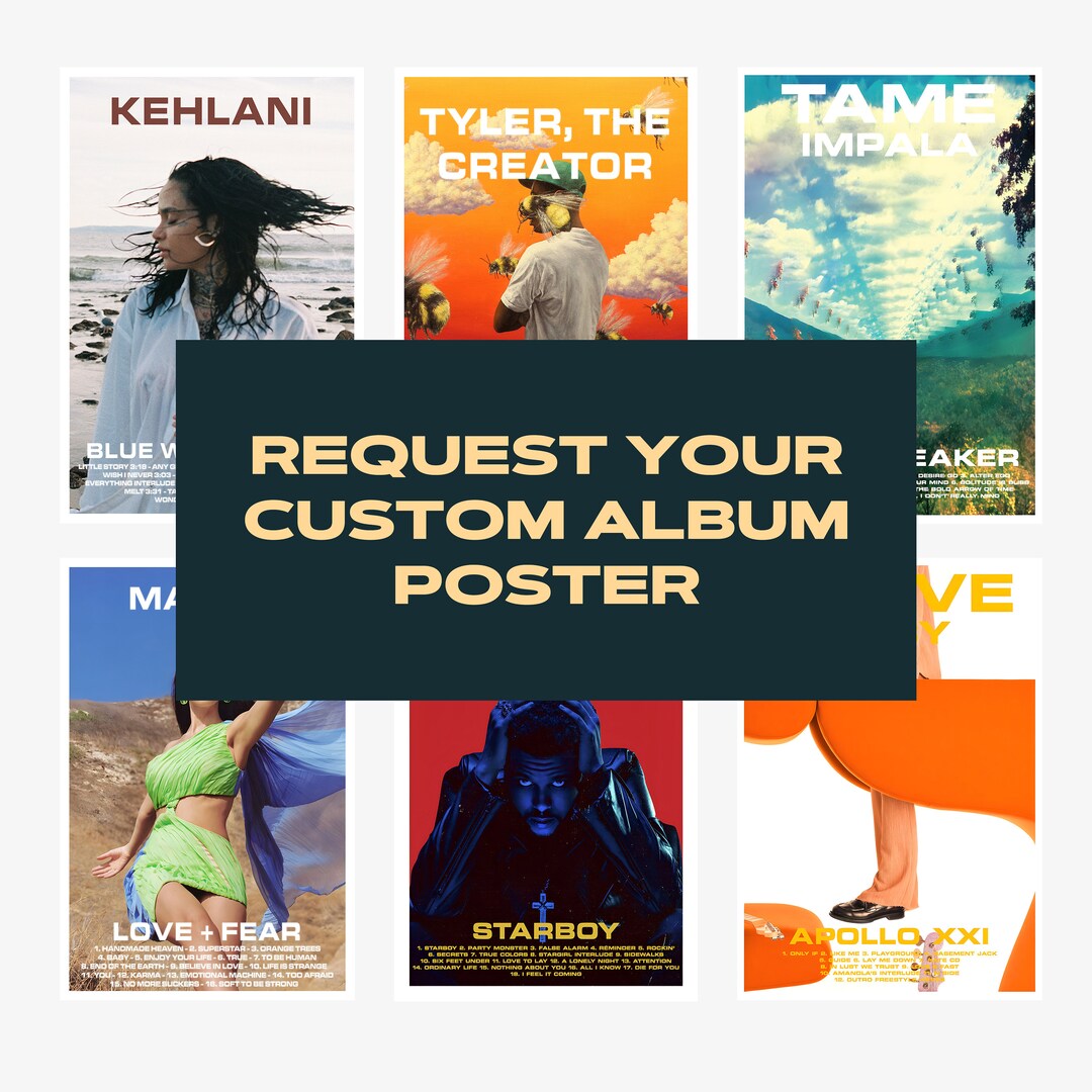 Custom Album Poster Choose Own Album Poster Album Cover Personalized ...