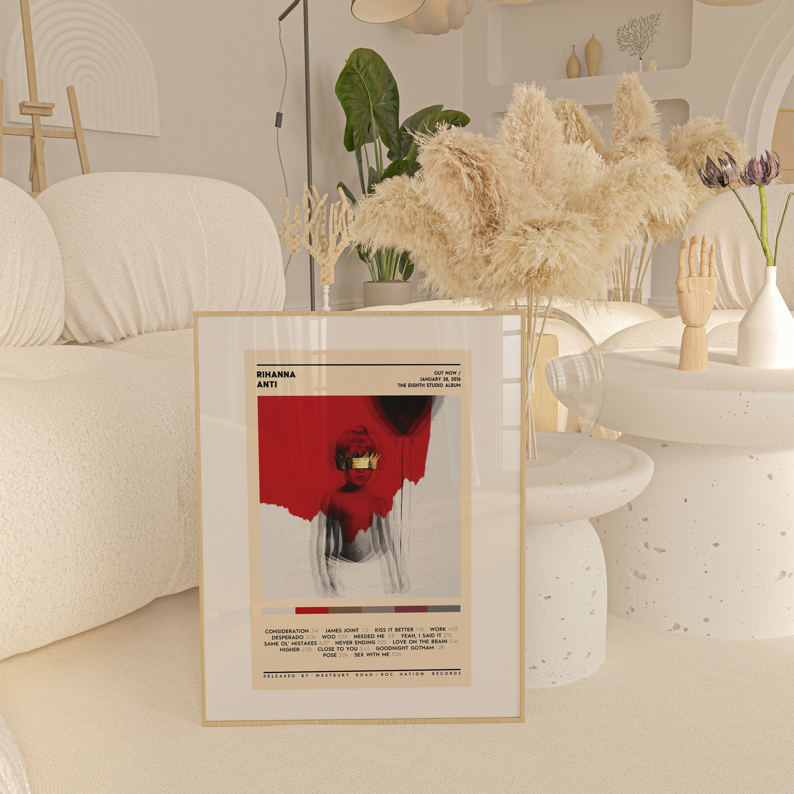 Rihanna Anti, Album Cover Poster, 3 Colors 1 Price, Tracklist Poster ...