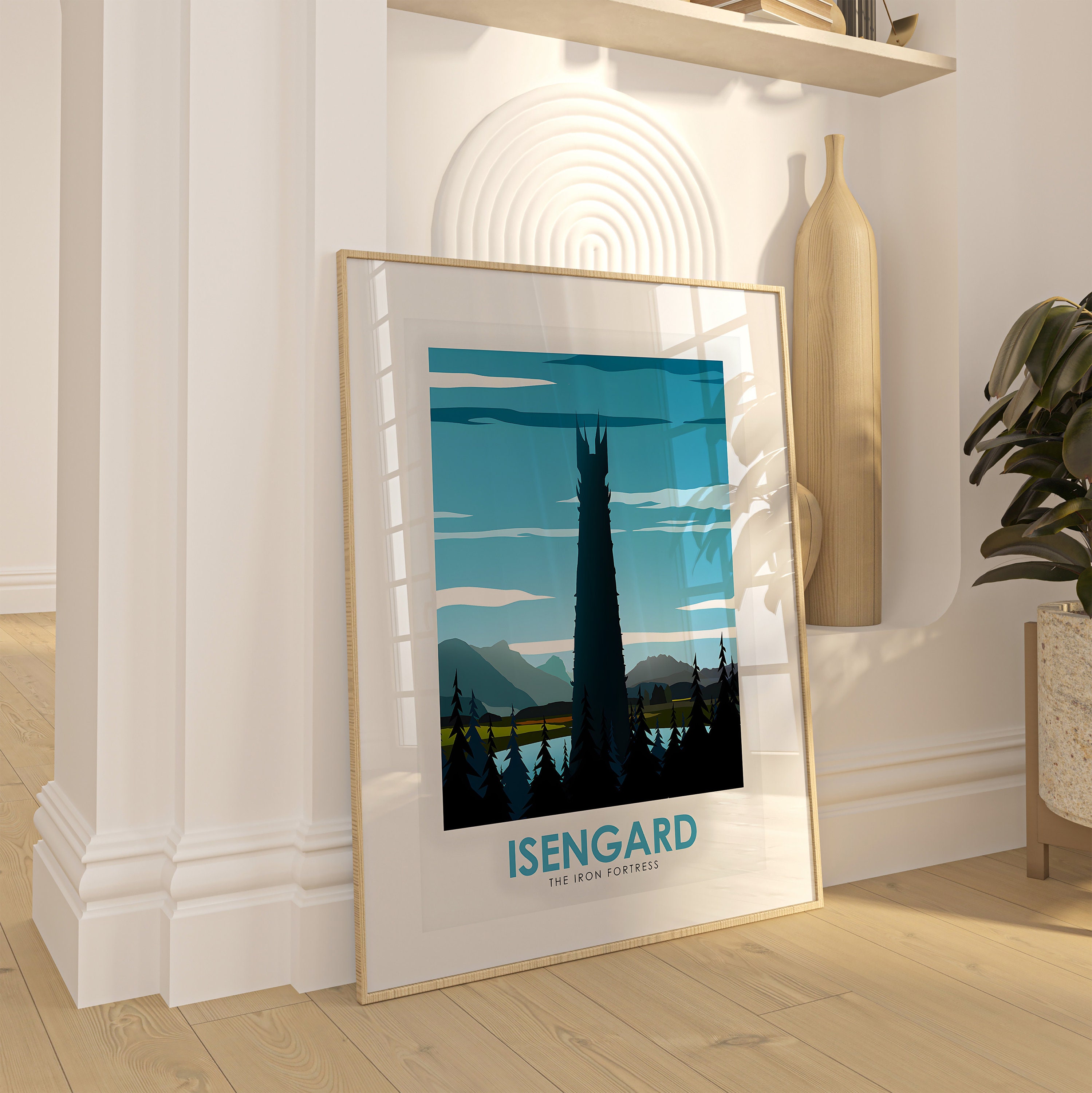 Lord of the Rings Poster LOTR Isengard Retro Travel Wall Art the Lord ...