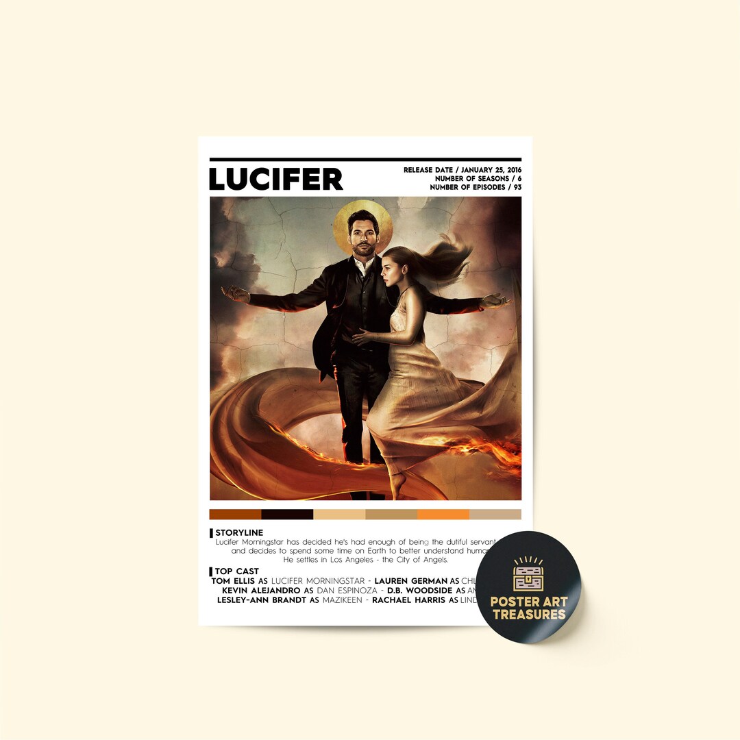 Lucifer TV Show Poster /TV Show Poster, Poster Print Wall Art, Custom ...