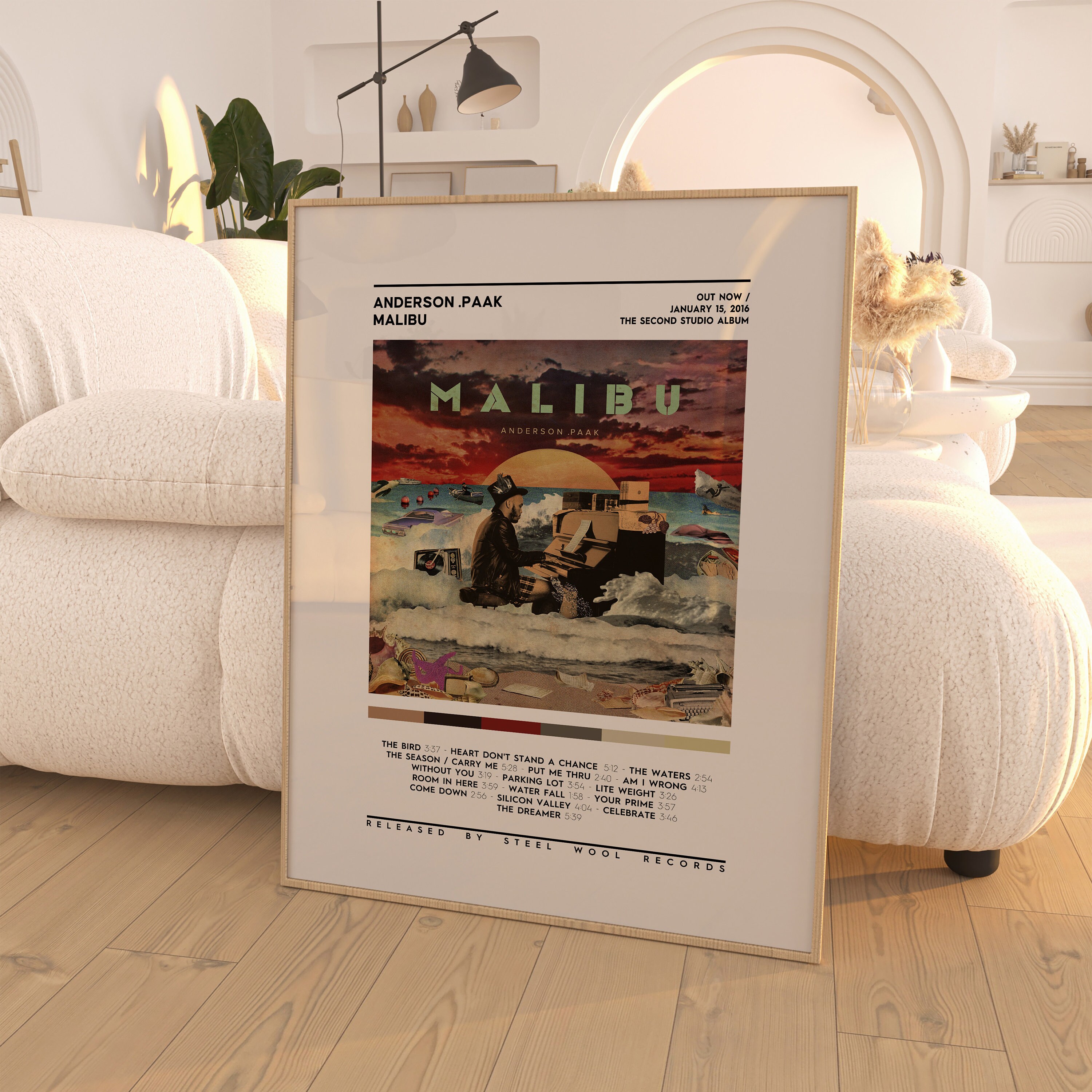 Anderson .paak Malibu Album Cover Poster 3 Colors 1 Price Room Decor ...