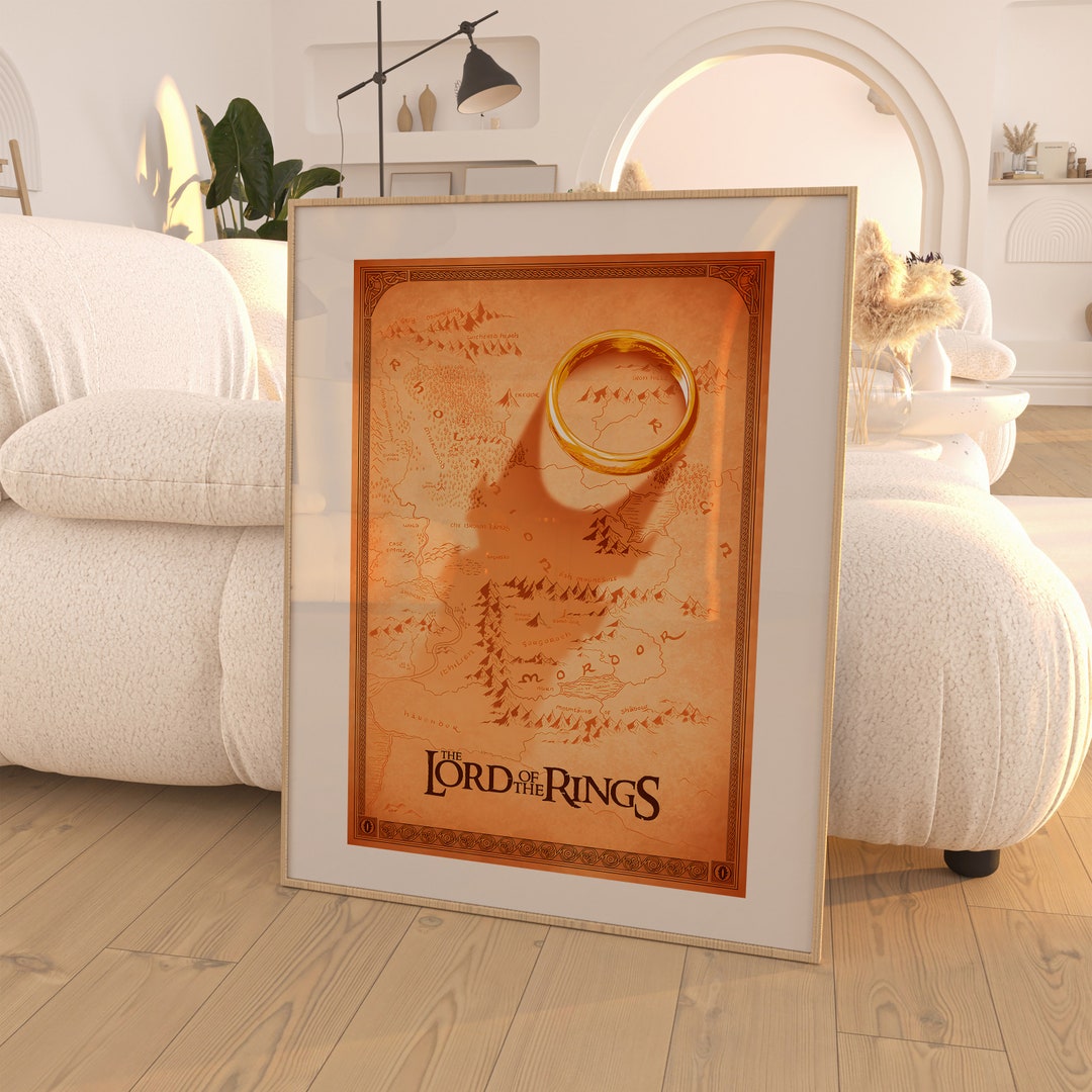 The Lord of the Rings Poster LOTR Retro Wall Art the Lord of the Rings ...