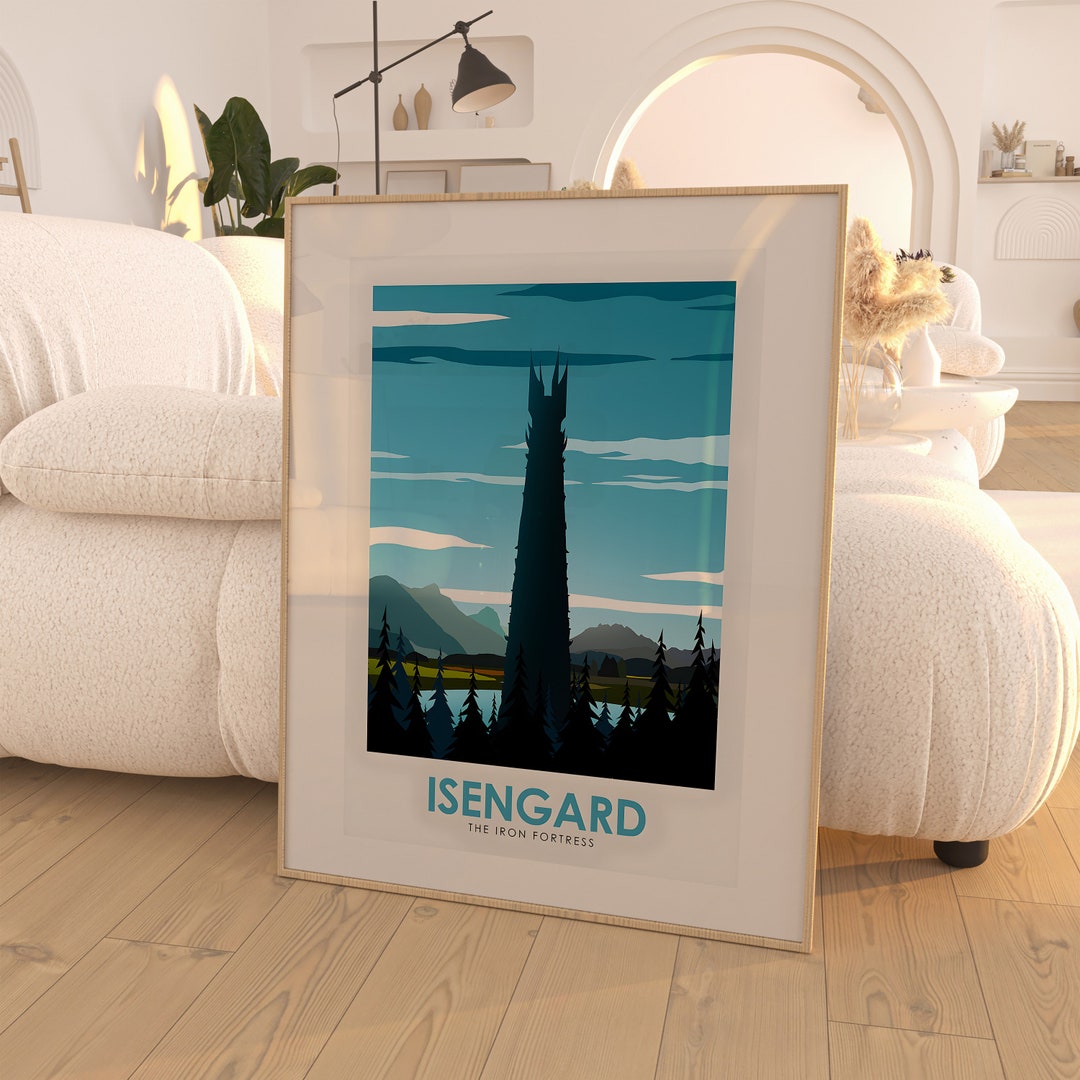 Lord of the Rings Poster LOTR Isengard Retro Travel Wall Art the Lord ...