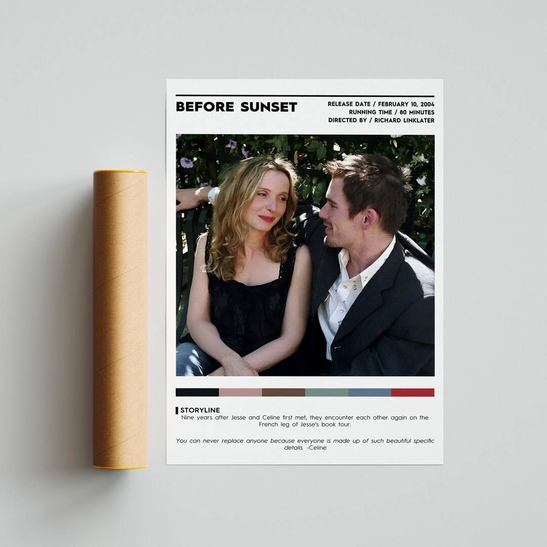 Before Sunset Movie Poster / Cult Movie Posters / Cinema Prints / Wall ...