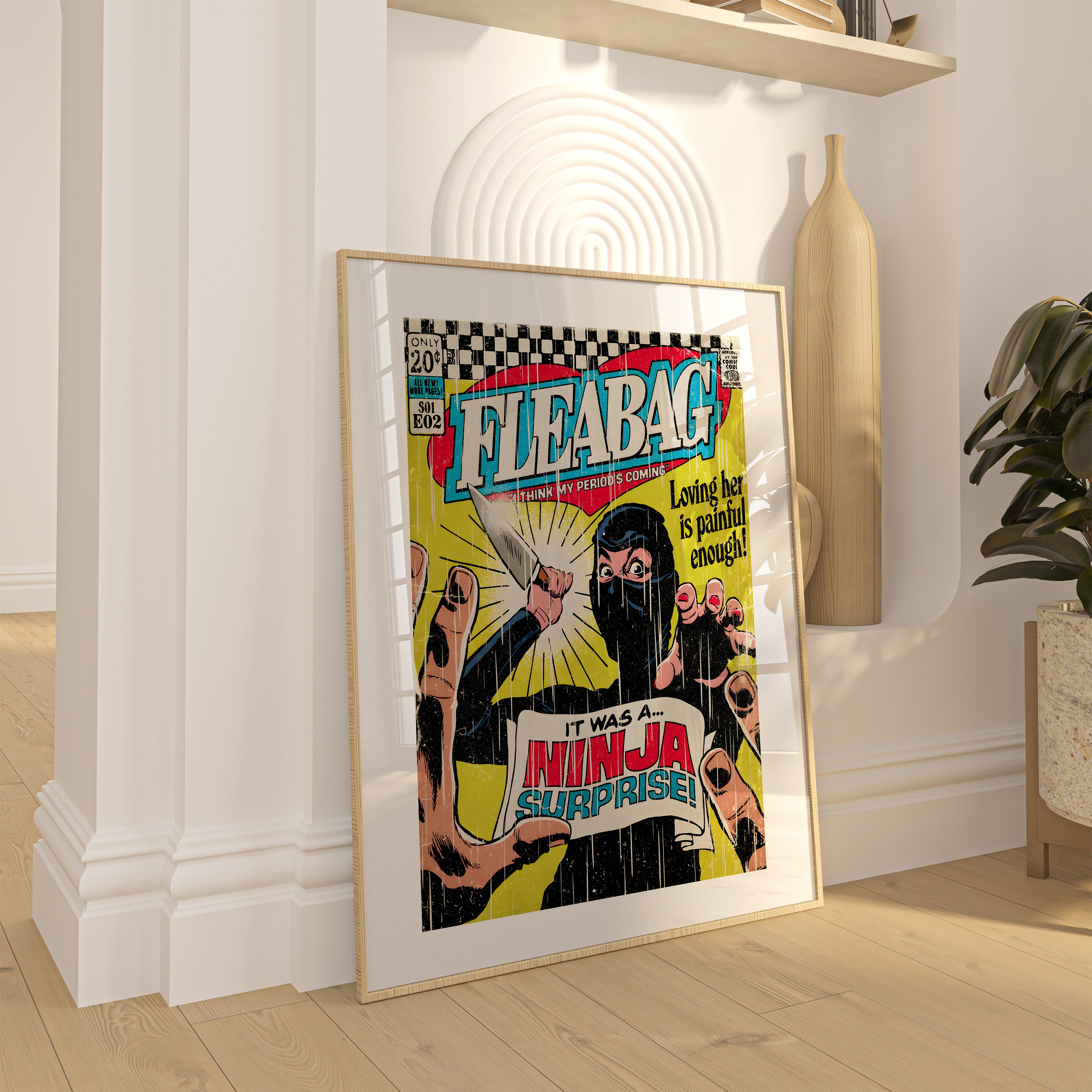 Fleabag Retro Poster, Retro TV Show Poster, Fleabag, Fleabag Poster ...