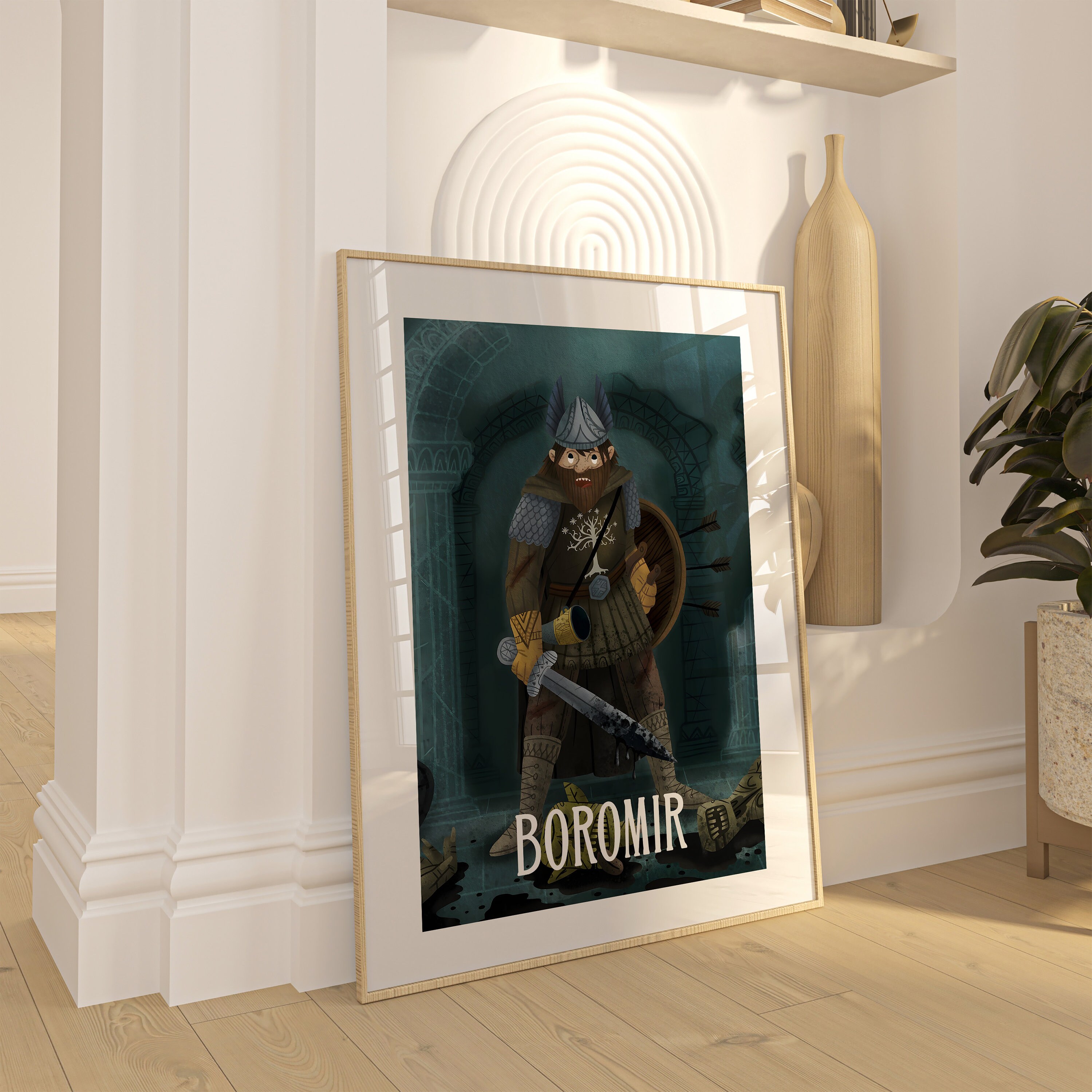 Lord of the Rings Poster LOTR Boromir Retro Wall Art the Lord of the ...