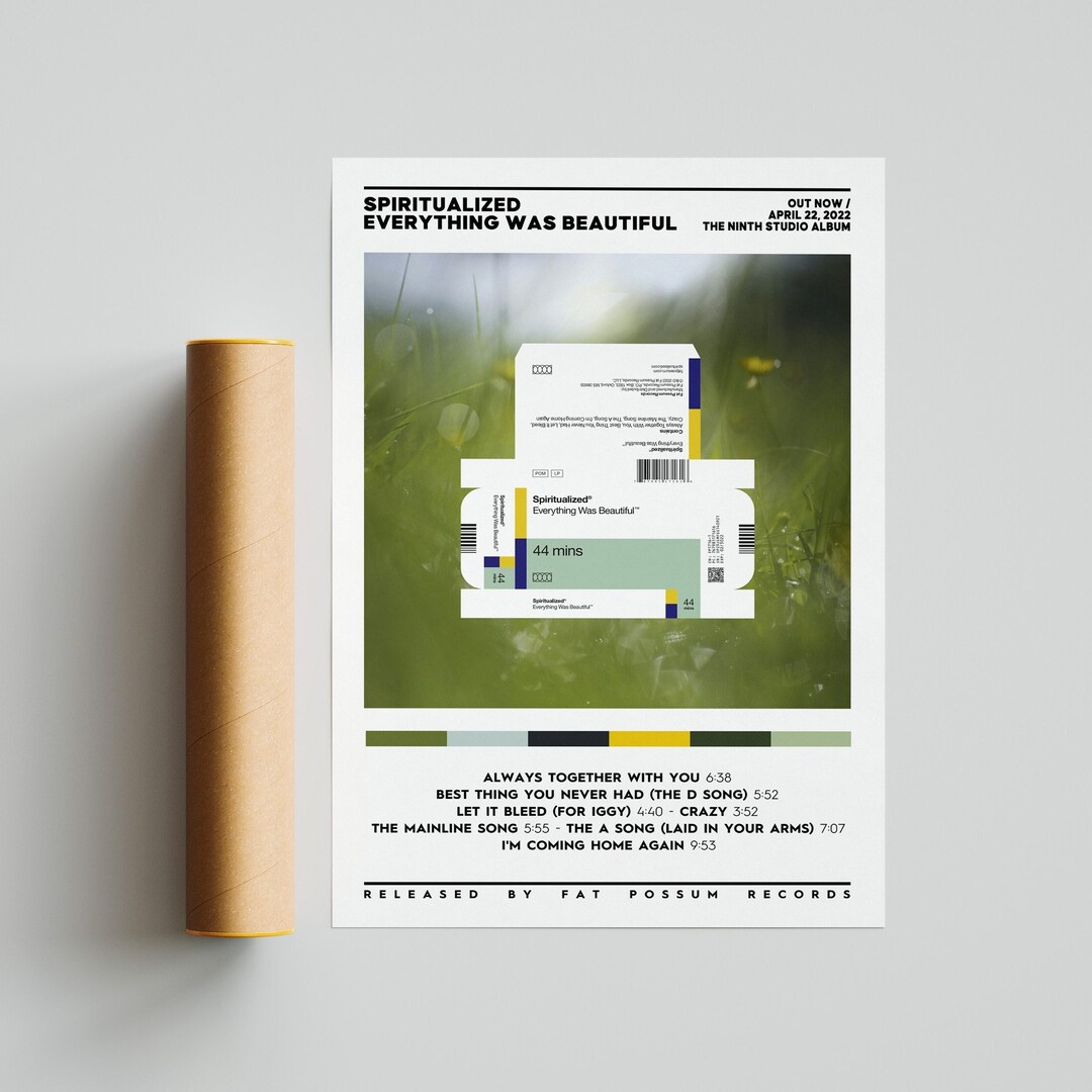 Spiritualized Everything Was Beautiful Album Poster / Album Cover ...