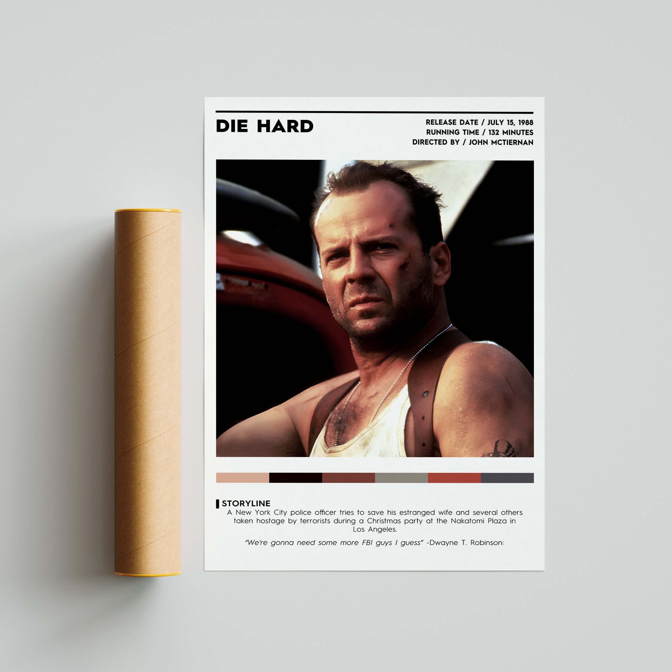 Die Hard Movie Poster / Cult Movie Posters / Cinema Prints / Wall Art ...