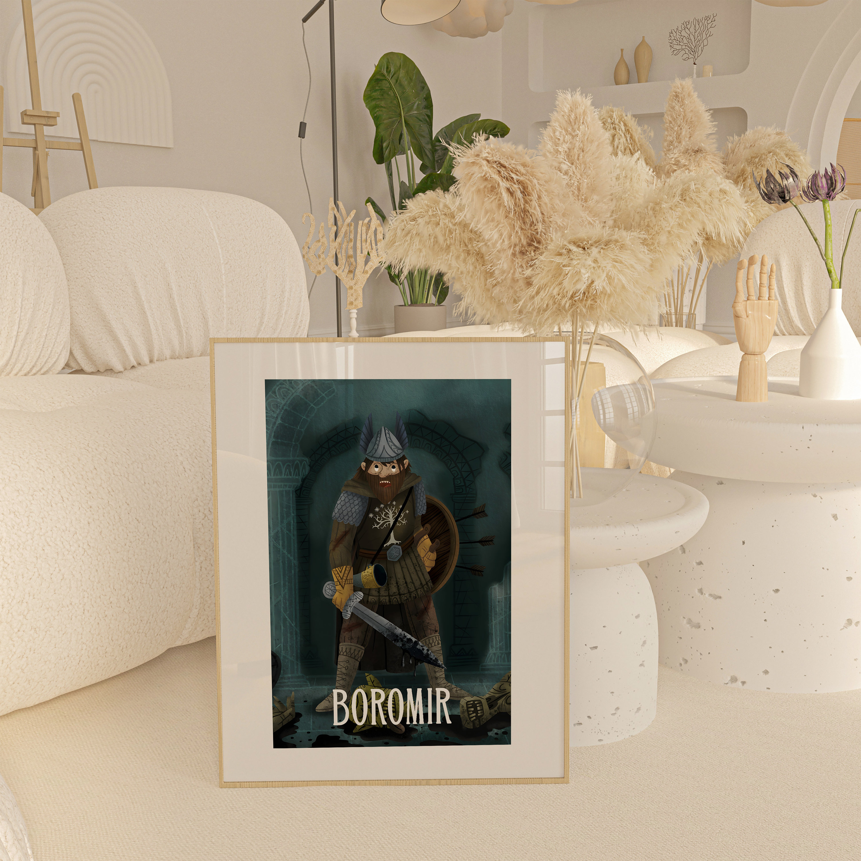 Lord of the Rings Poster LOTR Boromir Retro Wall Art the Lord of the ...