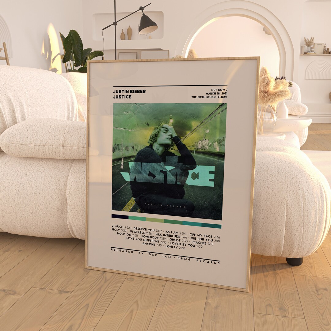 Justin Bieber Justice Album Poster / Album Cover Poster / Room Decor ...