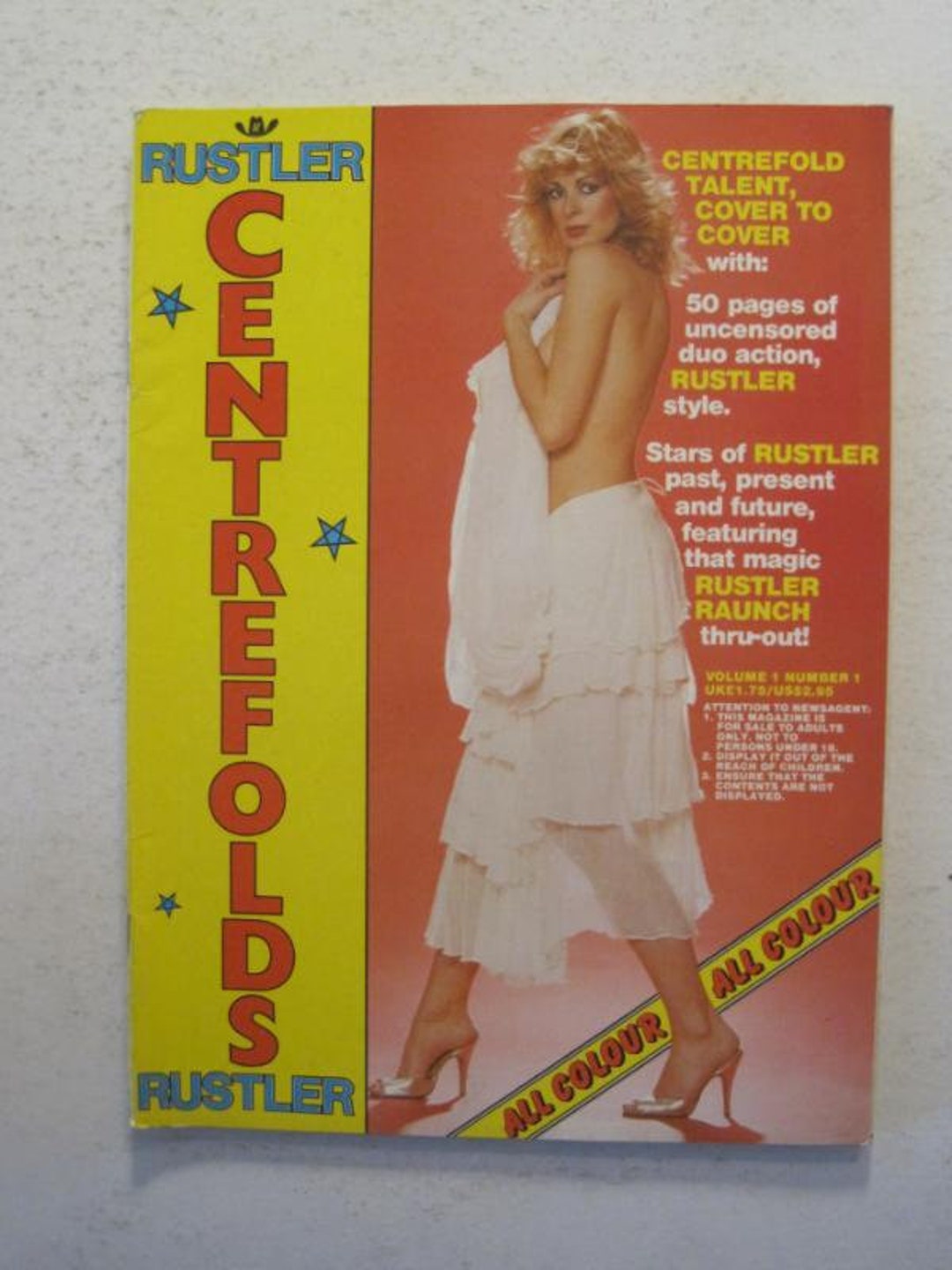 RUSTLER CENTREFOLDS Vol. 1 No. 1. Vintage Men's Glamour Magazine. - Etsy