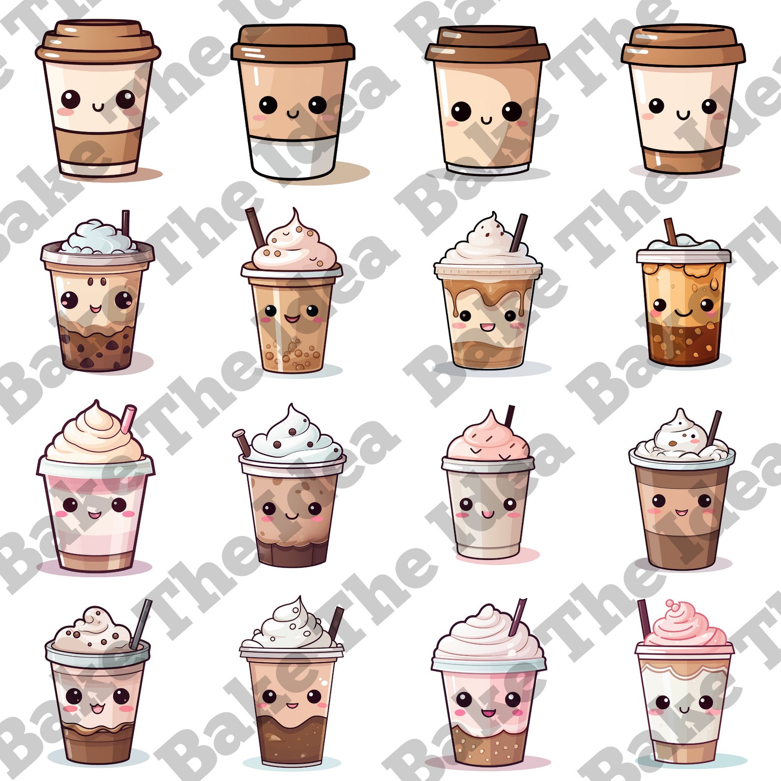 Kawaii Coffee Png, Kawaii Coffee Cup Clipart, Cute Coffee Cup Clipart ...