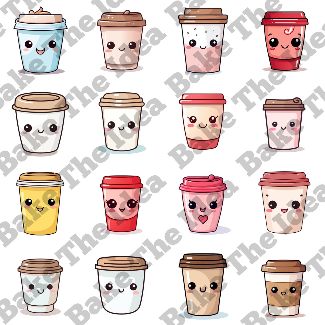 Kawaii Coffee Png, Kawaii Coffee Cup Clipart, Cute Coffee Cup Clipart ...