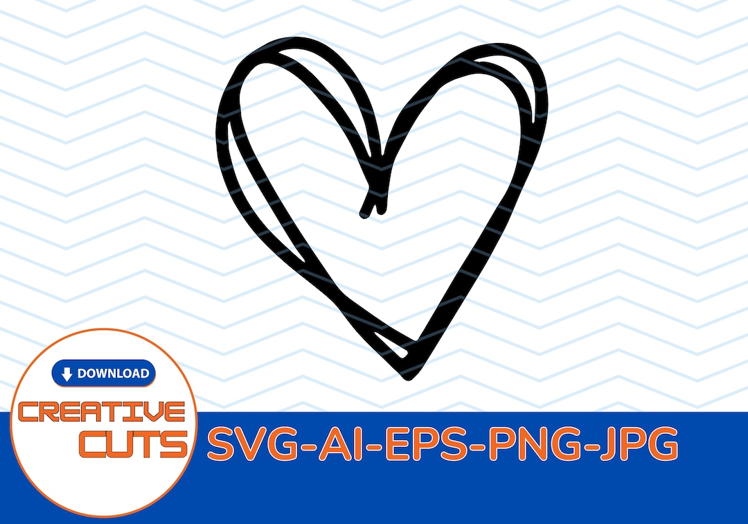 Coeur svg, coeur png, croquis coeur svg, amour svg, Saint-Valentin svg ...