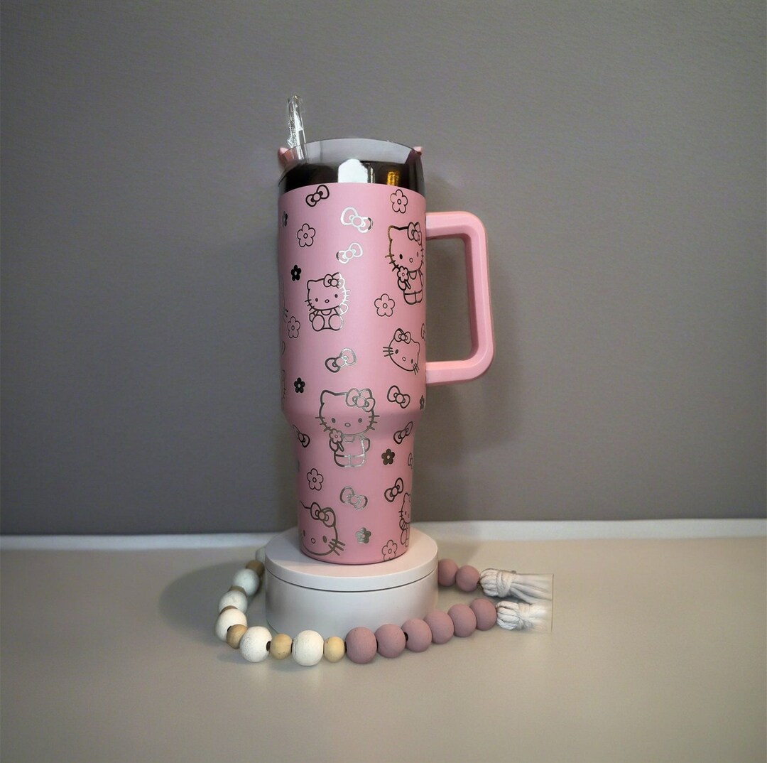 Hello Kitty Engraved 40oz Tumbler Pink Tumbler Cup Sanrio - Etsy