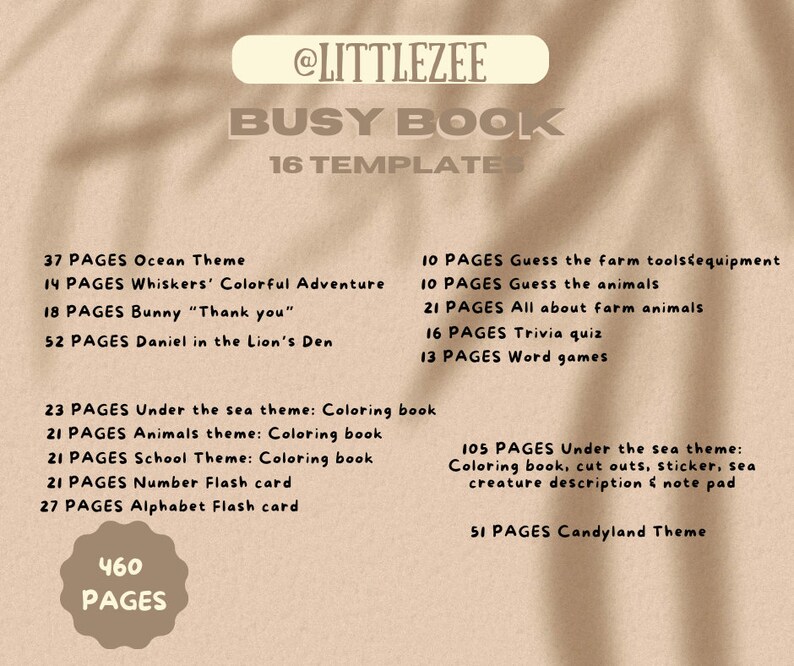 Educational Busy Book Bundlepreschoolkindereditableprintablebusy ...