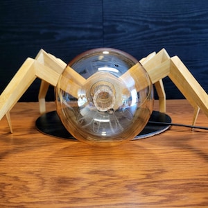 Spider Lamp Wood Table Lamp / Wall Lamp / Sconce Handcrafted, Original ...