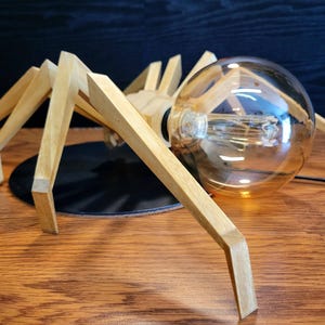 Spider Lamp Wood Table Lamp / Wall Lamp / Sconce Handcrafted, Original ...