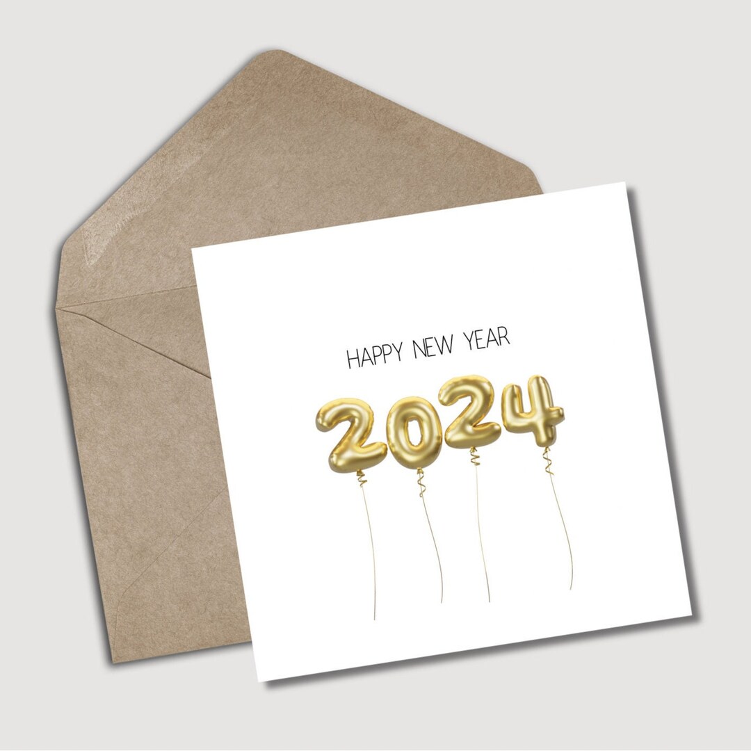 2024 Happy New Year Card - Etsy