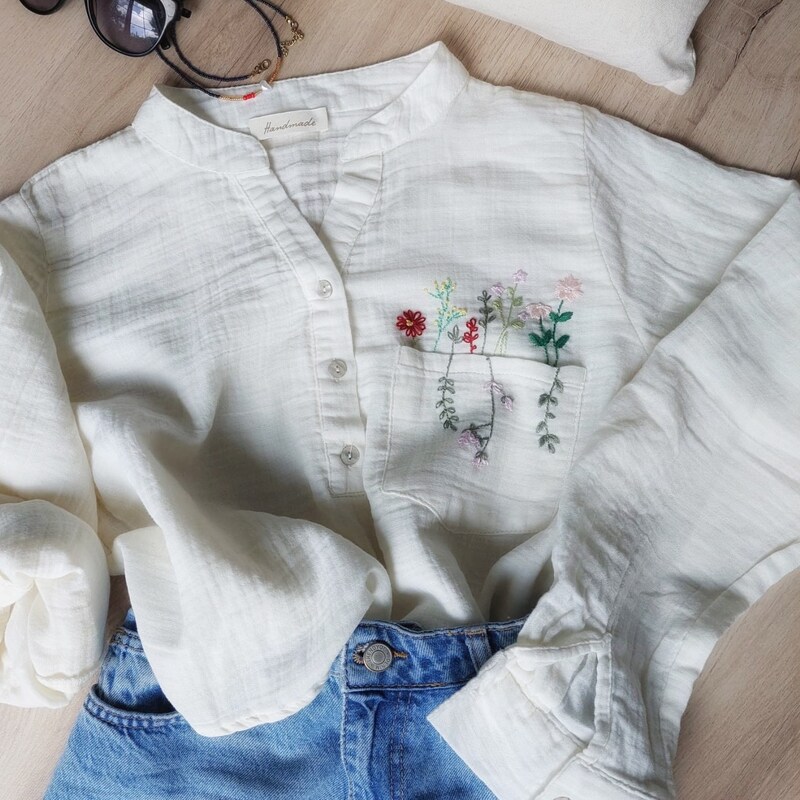 Embroidered Shirt - Etsy