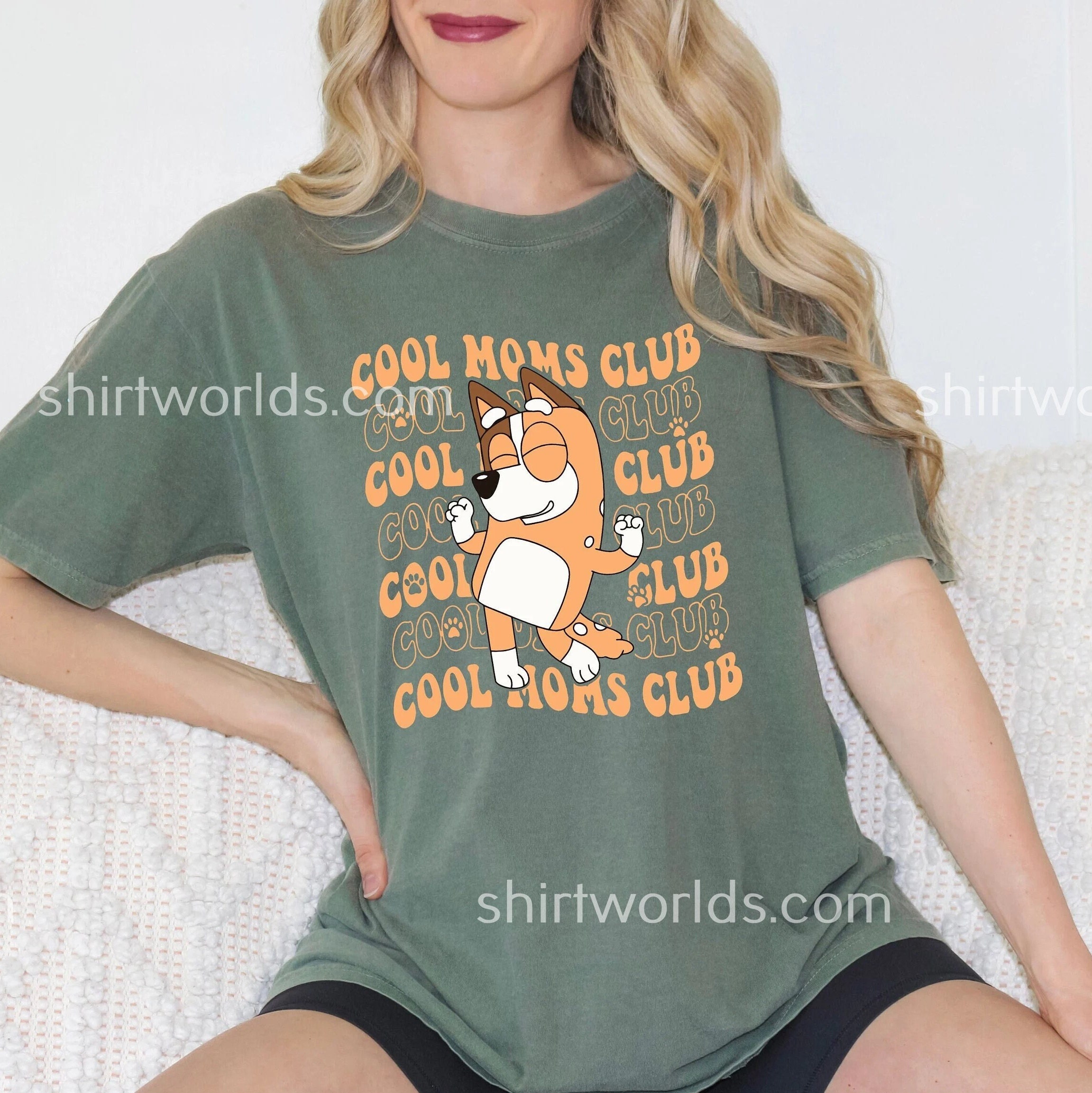 Blu.ey Chilli Cool Mum Club Shirt, Blu.ey Mum Shirts, Chilli Heeler ...