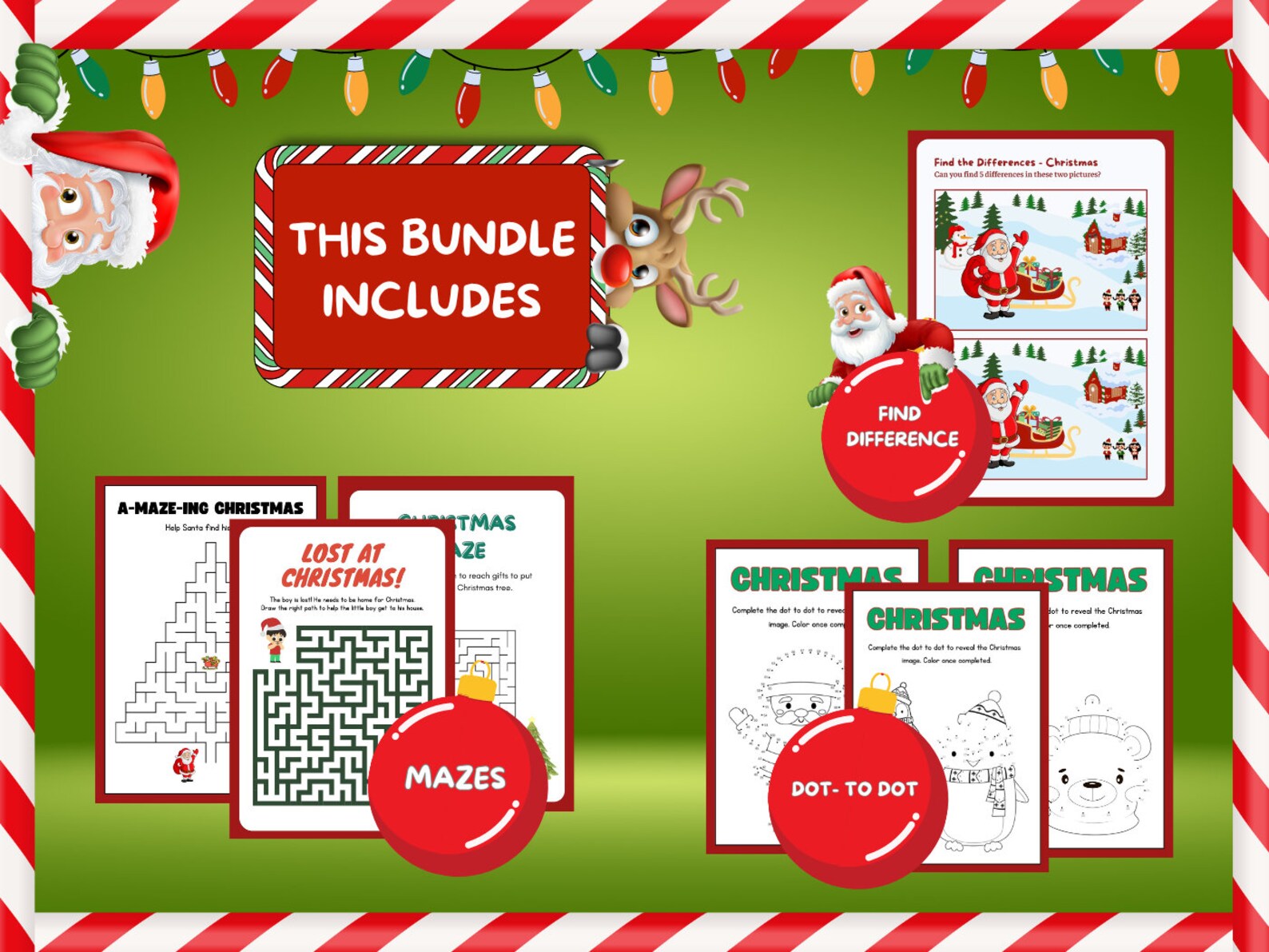 Christmas Activities for Kids Christmas Coloring Printable - Etsy